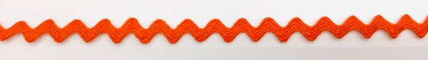 Orange 1/4" (6mm) Baby Ric Rac Trim – 25 Yards – 100% Cotton, Colorfas ...
