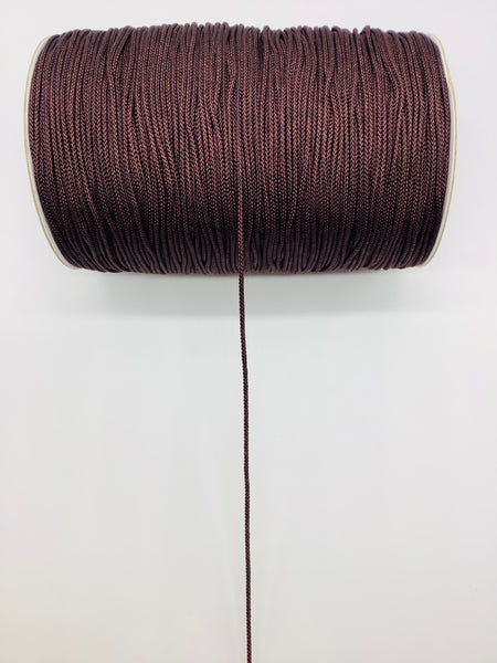 Brown 2mm Decorative Nylon Round Braid - 50 Yards - Trimplace LLC