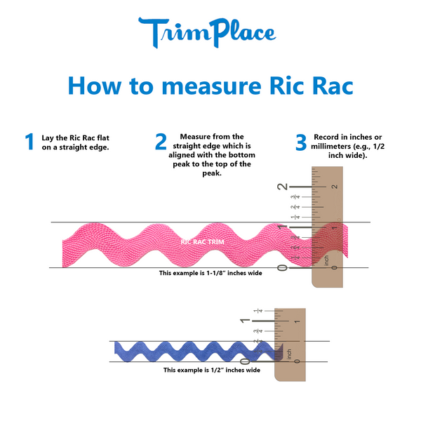 WHITE 1-1/8 INCH JUMBO RIC RAC - Trimplace LLC