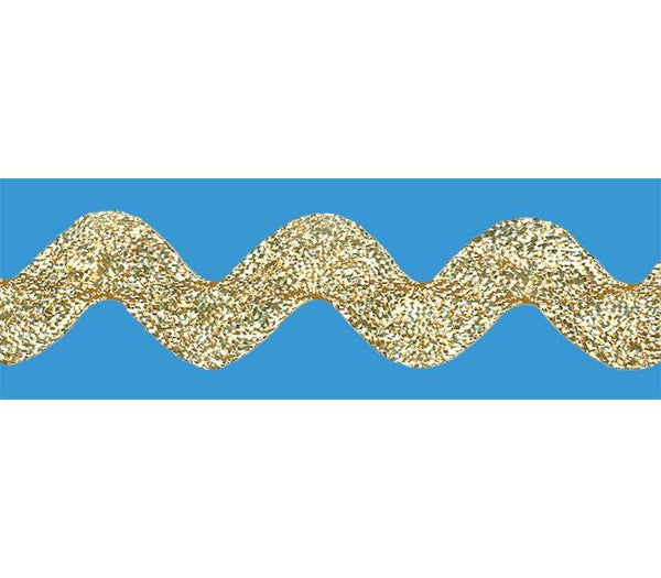 GOLD 7/8 INCH METALLIC RIC RAC - Trimplace LLC