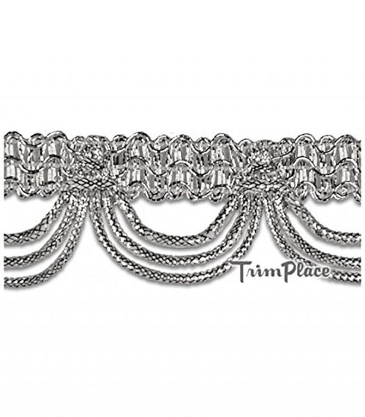 Silver Gimp Loop | Trimmings and Edges | Trimplace LLC - Trimplace LLC